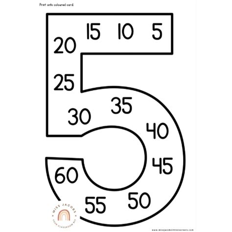 rainbow brights skip counting large number display rainbow etsy