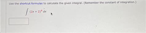 Solved Use The Shortcut Formulas To Calculate The Given