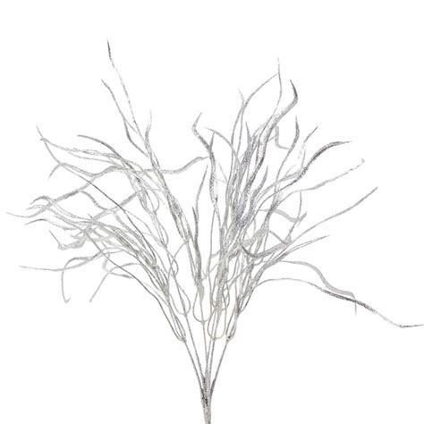 Glitter Leaf Spray Silver Glitter Leaves Artificial Leaf Glitter Flats