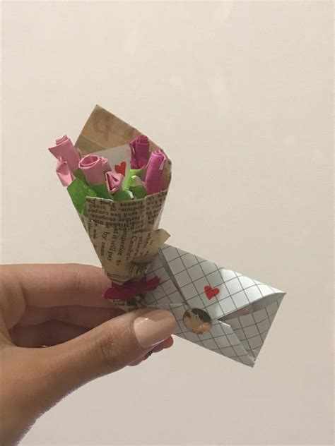 Paper Bouquet And Little Love Letter Manualidades Manualidades