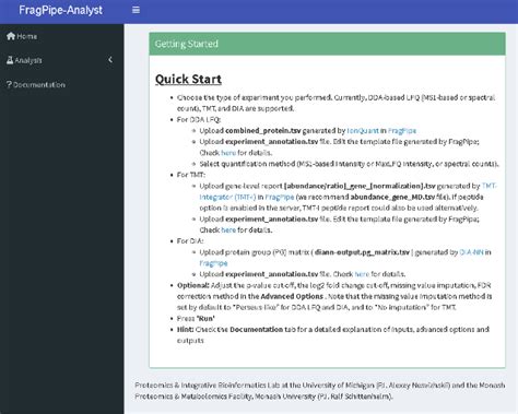 downstream analysis of dia data using fragpipe analyst fragpipe analyst