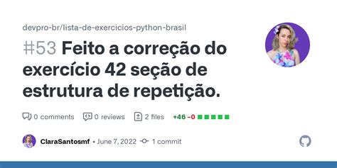 Feito a correção do exercício seção de estrutura de repetição by ClaraSantosmf Pull
