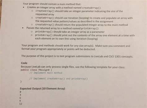 Solved Your Program Should Contain A Main Method That
