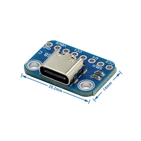 Buy USB Type C Pin Female Connector Breakout Board With Header Online In India At