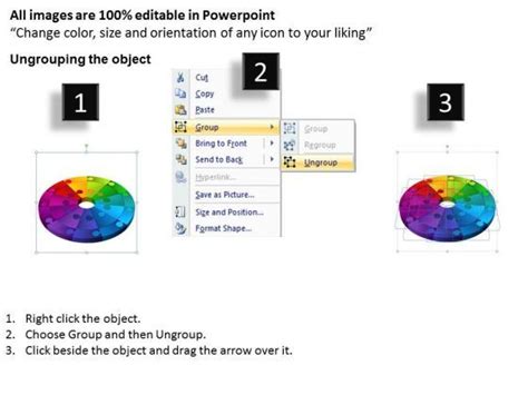PowerPoint Slidelayout Diagram Circle Puzzle Ppt Process