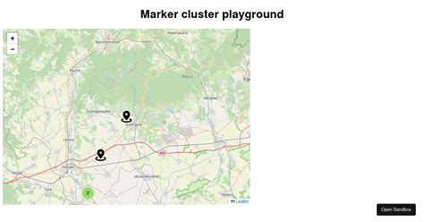 react leaflet marker cluster forked codesandbox
