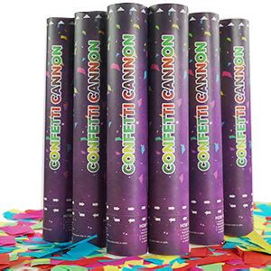 Biodegradable Confetti Cannon Party Poppers 6 Pack