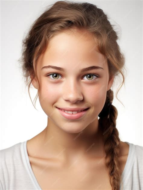 Premium Photo Girl Face With Detailed Skin Texture
