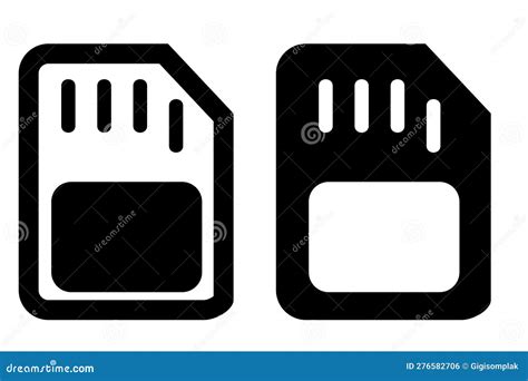 Set 2 Vector Icon Memory Card Isolated On White Stock Illustration Illustration Of Equipment