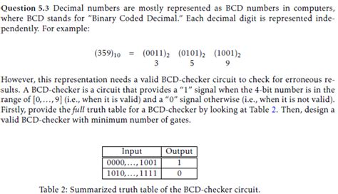 Solved Decimal Numbers Are Mostly Represented As BCD Numbers Chegg