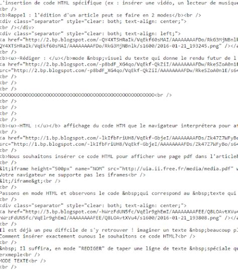 ABC BLOG BLOGGER Insérer du code HTML