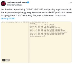 PoC Released For Critical Erlang OTP SSH RCE Vulnerability