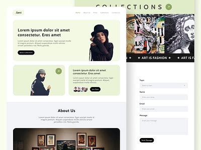 Art Collection Web Template By Miftahul Faizin On Dribbble