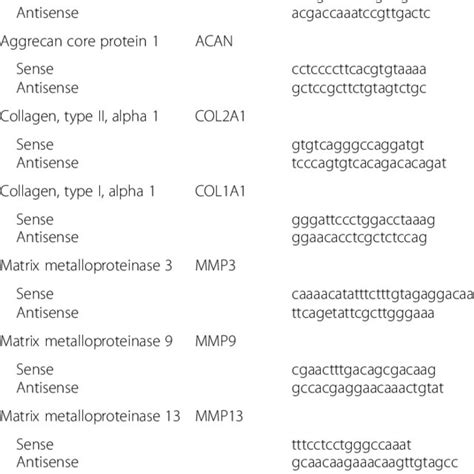 Sequences Of Primers And Conditions Used In Quantitative Reverse