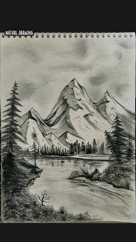 How To Draw Realistic Mountains With Pencil Step By Step And Easy 2