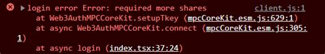login error error required more shares at tuptkey
