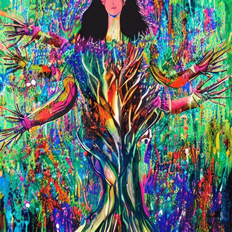 Woman Becomes A Tree And Loves It Digital Graphic Creative Fabrica