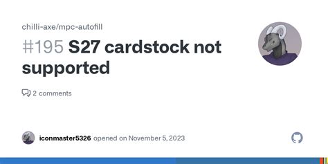 S27 Cardstock Not Supported · Issue 195 · Chilli Axempc Autofill · Github