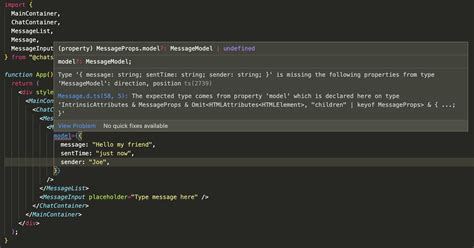 Message Typescript · Issue 74 · Chatscopechat Ui Kit React · Github