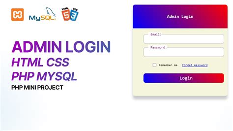 Login Page Using Html Css Php Mysql Tutorial With Source Code Youtube