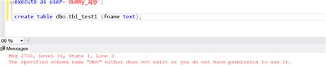 granting ddl permissions on schema level in sql server sql server warrior