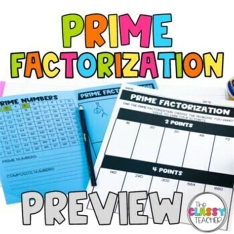 Prime Factorization Notes By The Classy Teacher Tpt