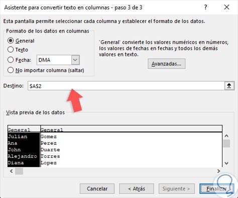 Cómo separar texto en columnas Excel Excel Solvetic
