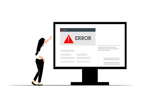 Erro Em A Tela Mulher Apontando às A Tela 48948430 Png
