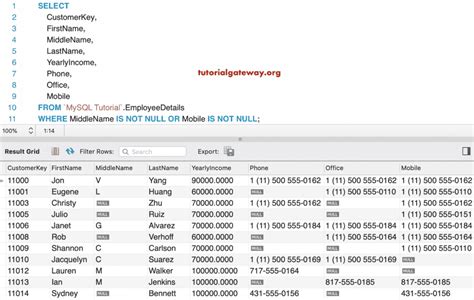 Mysql Is Not Null