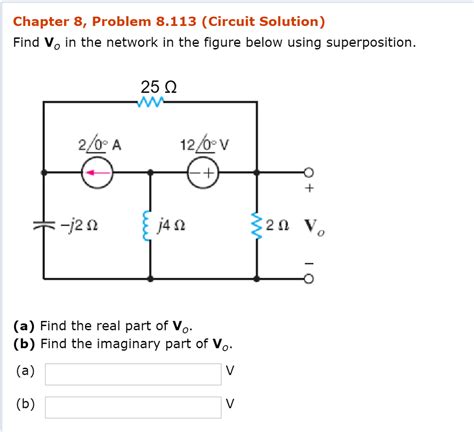 Solved Find V O In The Network In The Figure Below Using Chegg
