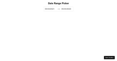 React Dates Example Codesandbox