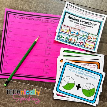 Add Subtracting Fractions Task Cards Bundle By Amy Alvis TPT