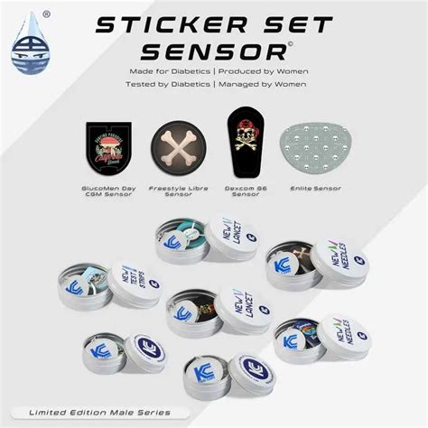Glucose Sensor Stickers Serie In Reusable Tin Can Male Series Kaio Dia