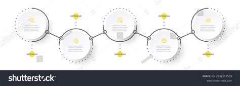 Vector Infographic Template Workflow Elements Design Stock Vector Royalty Free 2042512559