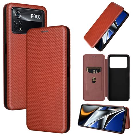 For Xiaomi Poco X Pro G Carbon Fiber Texture Magnetic Horizontal Flip Leather Phone Case