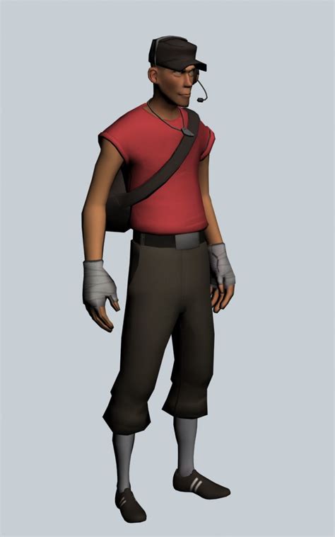 3d модель Team Fortress 2 Scout