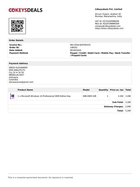This Is A Computer Generated Document No Signature Is Required Pdf