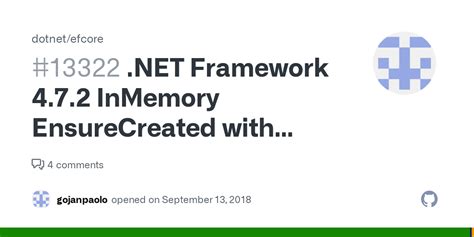 framework 4 7 2 inmemory ensurecreated with seeded data then add