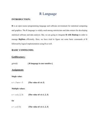 Basic And Logical Implementation Of R Language PDF