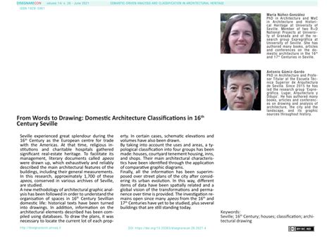 Pdf From Words To Drawing Domestic Architecture Classifications In
