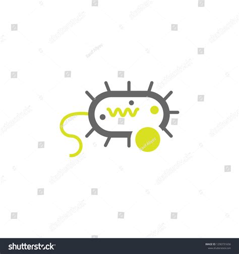 Bacteria Microbe Icon Element Science Experiment Stock Vector Royalty