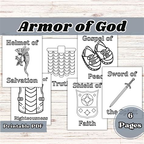 Armor Of God Gods Armor Ephesians 6 Bible Coloring Pages Bible
