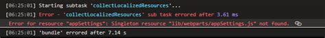 bundling solution fails to collectlocalizedresources on azure devops