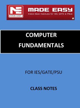 COMPUTER FUNDAMENTAL MADE EASY CLASS NOTES