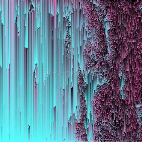 Abstract Data Moshing Background Distorted Gradient Datamosh Effect Stock Illustration