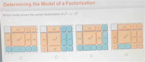 Solved Determining The Model Of A Factorization Which Model Shows The Correct Factorization Of