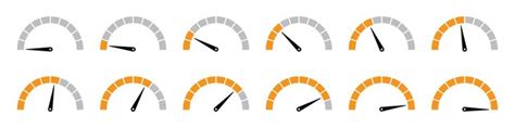 Premium Vector Speedometer Infographics In Orange Color Speedometer