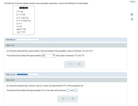 Solved Part 0 2 Part 1 Of 2 A Using The Empirical Rule Chegg Com