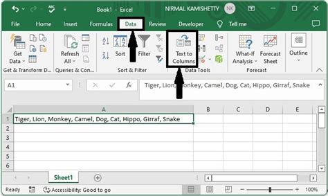 Excel 如何将一个单元格转换成多个单元格行极客教程