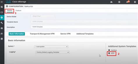 Cisco Viptela Sdwan Configuring Or Editing The Ntp Server On Vedge Via Vmanage The Network Dna